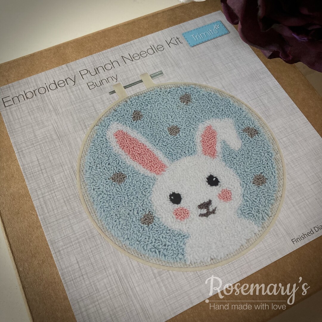Make Your Own DIY Bunny Rabbit Punch Needle Kit by Trimits - Etsy