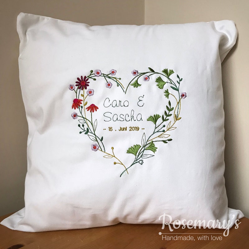 Personalised Embroidered Cushion - Etsy UK