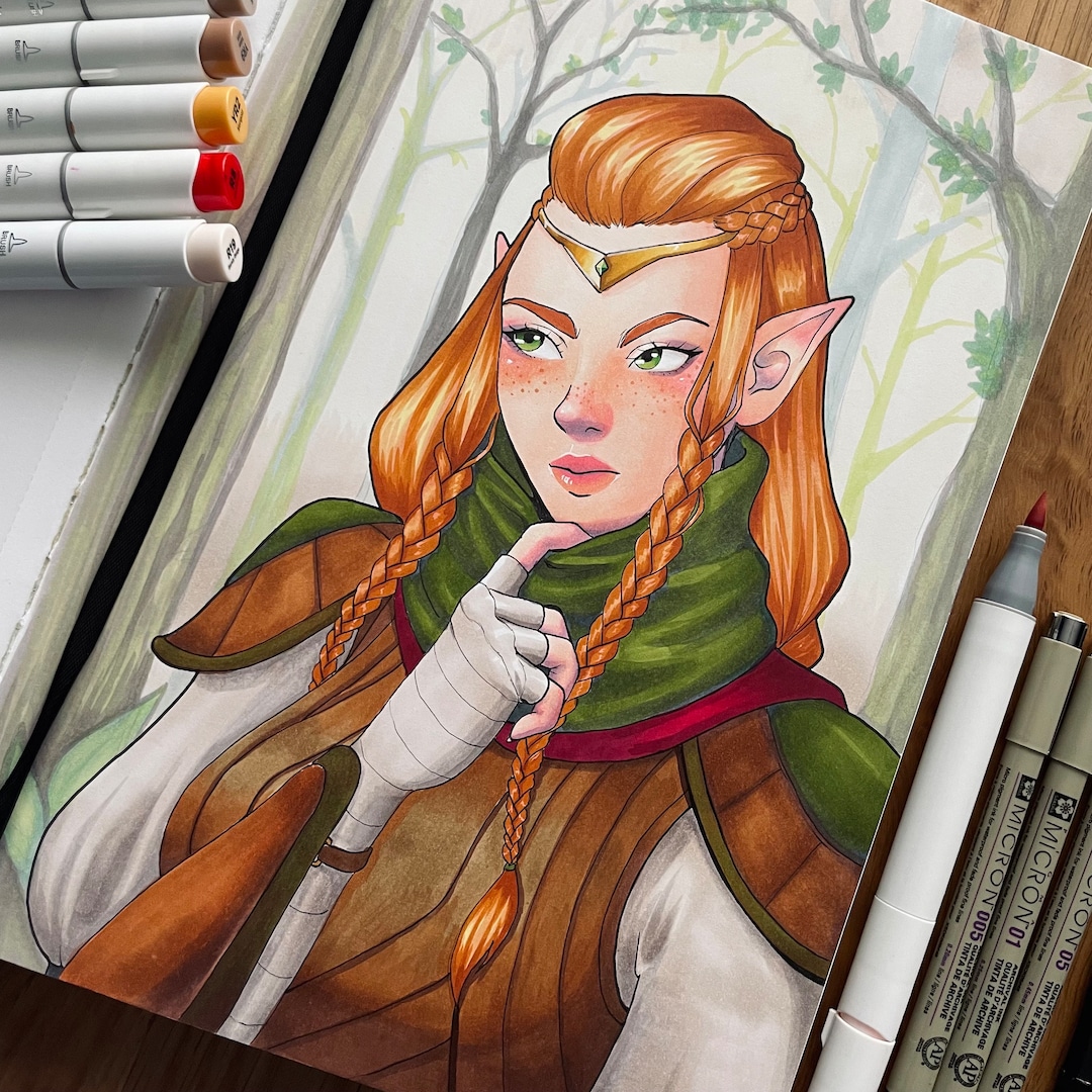 Hand Drawn D&D Character Drawing - I Will Draw Your Dungeons and ...