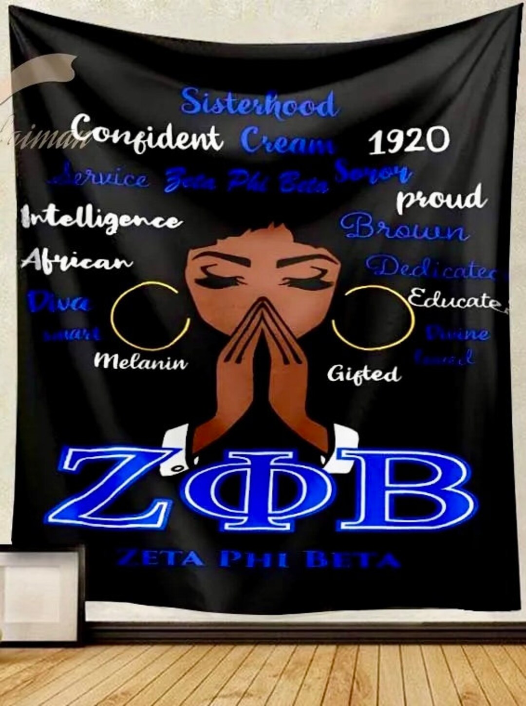 Zeta Phi Beta Sorority Lady Home Wall Hanging Room Decoration - Etsy