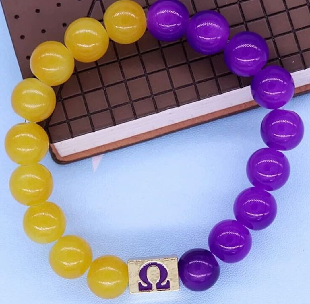 Omega Psi Phi Fraternity Beaded Bracelet. - Etsy