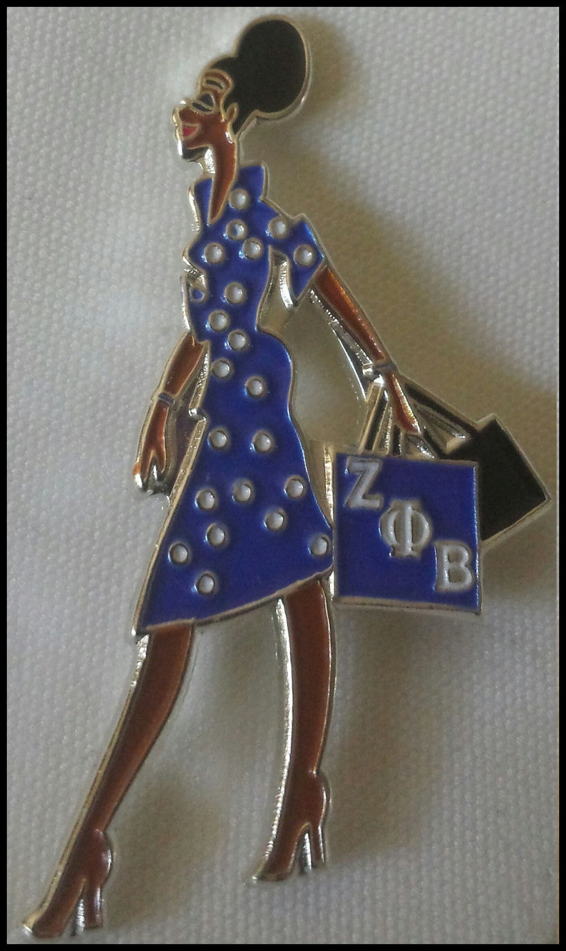 Zeta Phi Beta Sorority Lady Diva Lapel Pin - Etsy