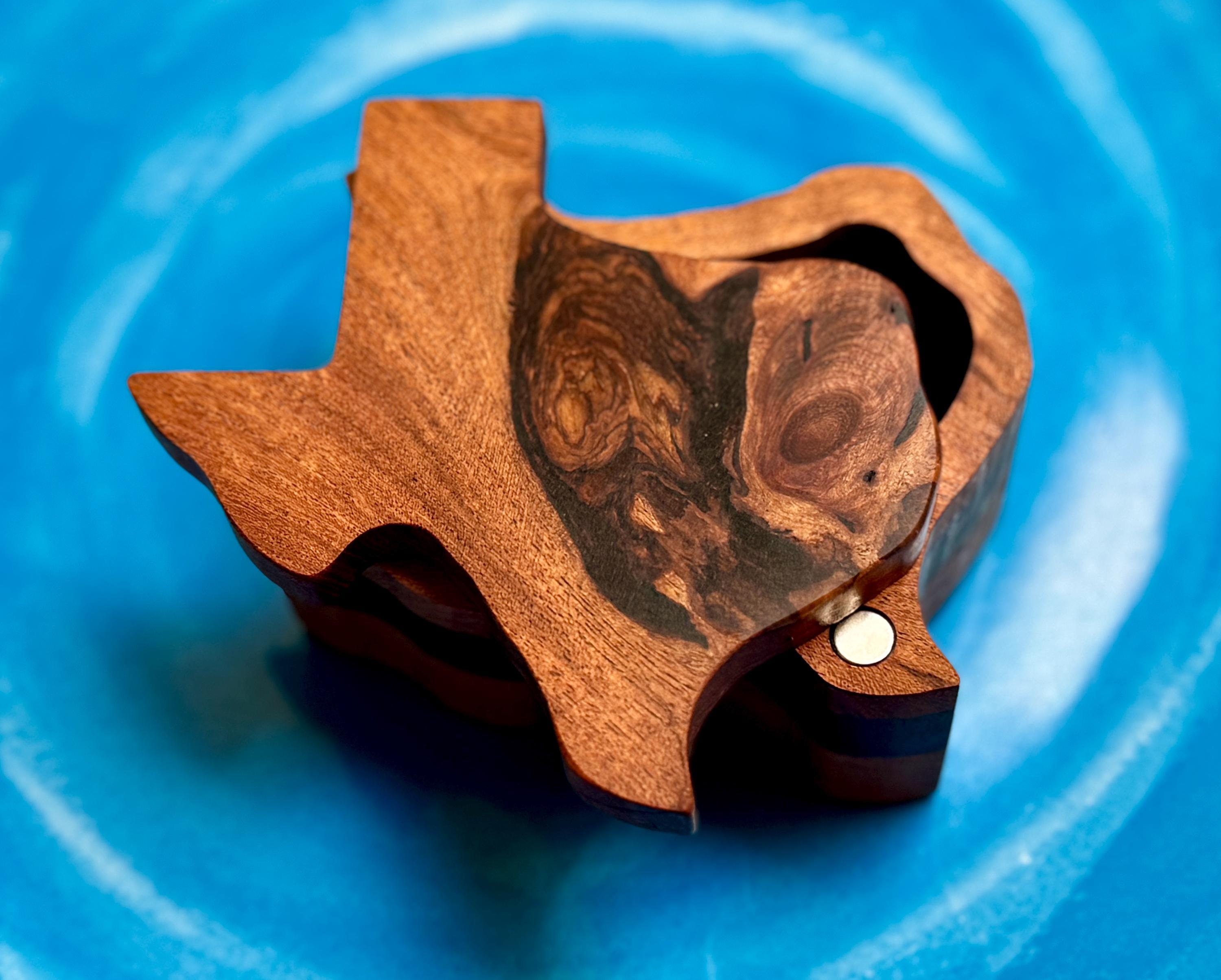 Texas Shaped Wooden Keepsake Box - Etsy