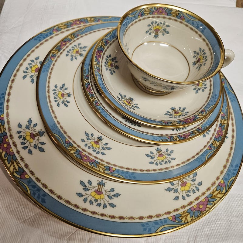 Blue and Gold China - Etsy