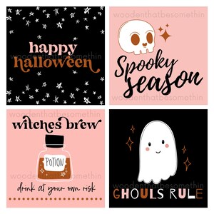 Halloween Printable Tags, Treat Bag Gift Tags, Pink Halloween Decor ...