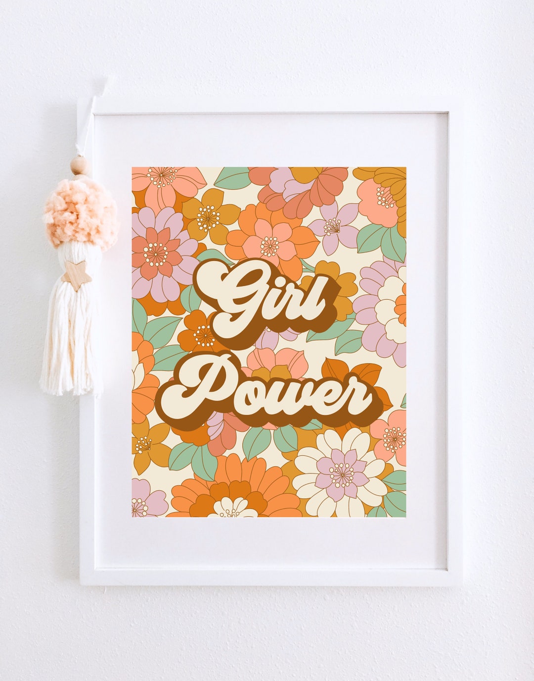 Girl Power Print, Girls Support Girls, Flower Child, Feminist Print ...
