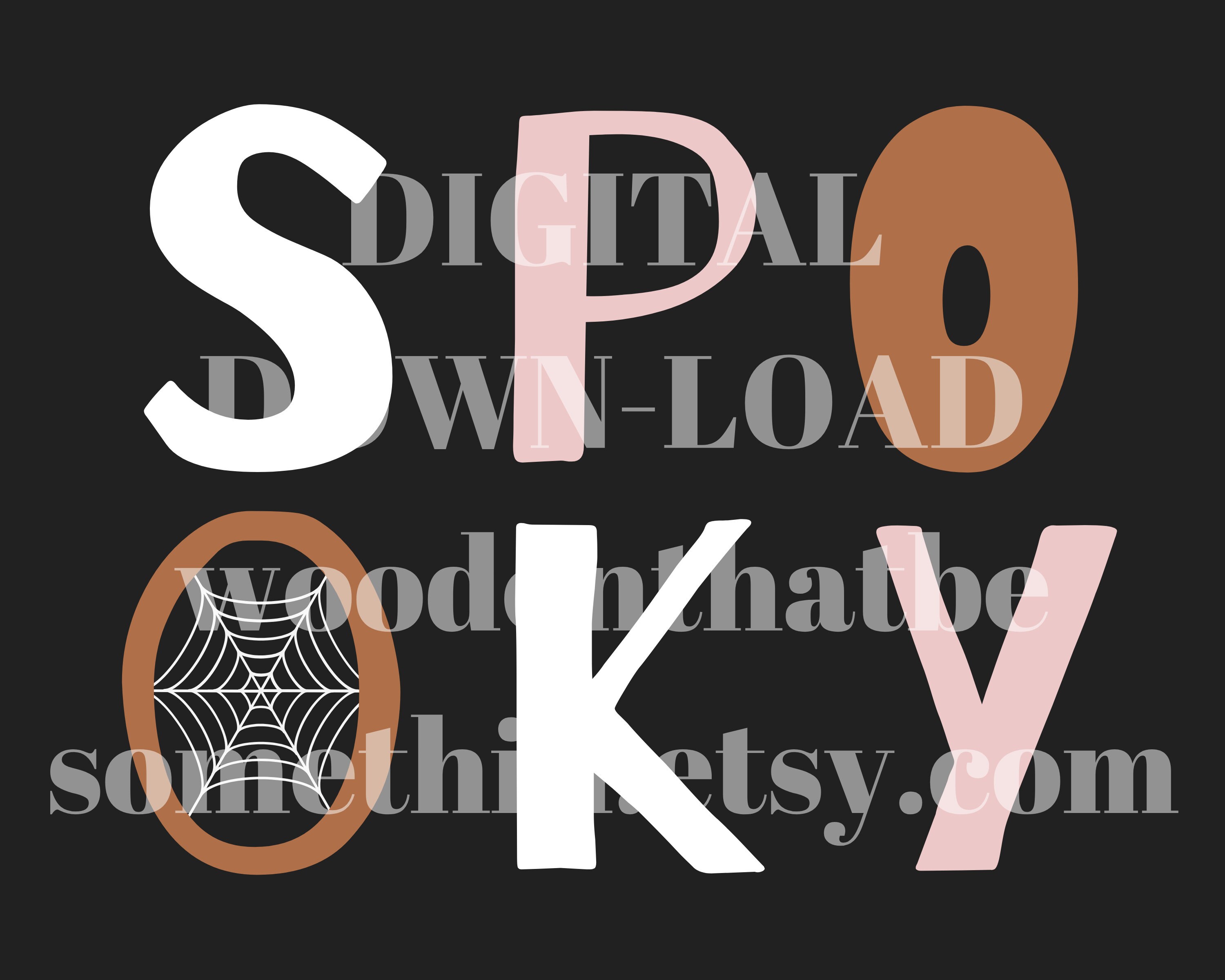 Spider Decorations Halloween Banner Spooky Printable Pink | Etsy