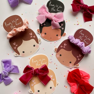 Birthday Party Favor, Love is in the Hair, Valentine's Day Card, Kid's ...