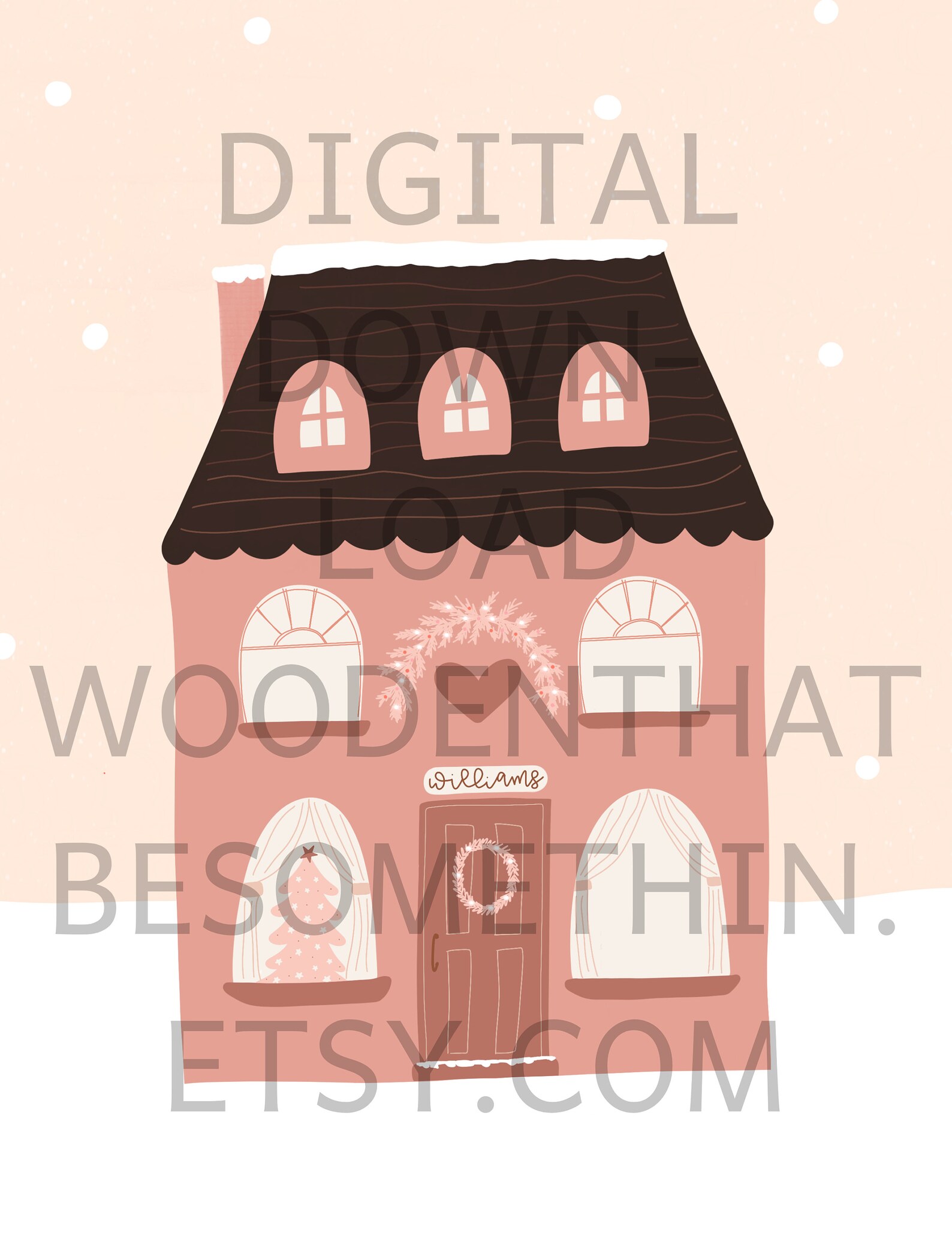 Custom Christmas Gift, Personalized Christmas Print, Magical Pink ...