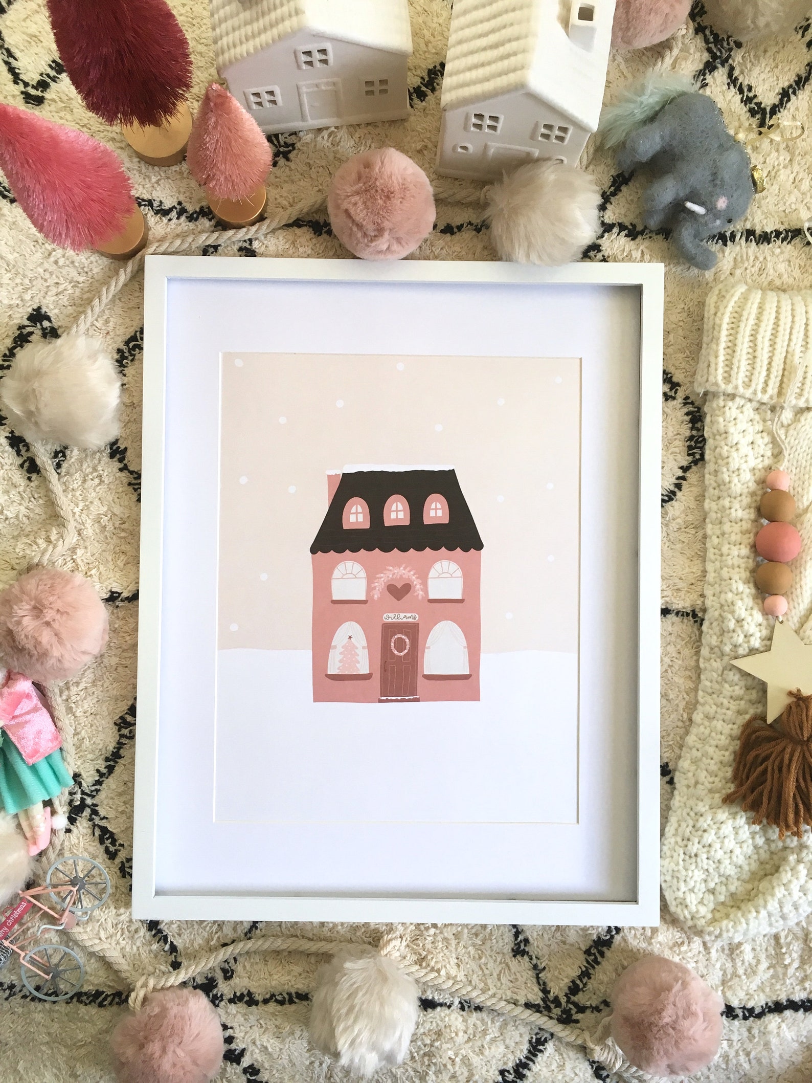 Custom Christmas Gift, Personalized Christmas Print, Magical Pink ...