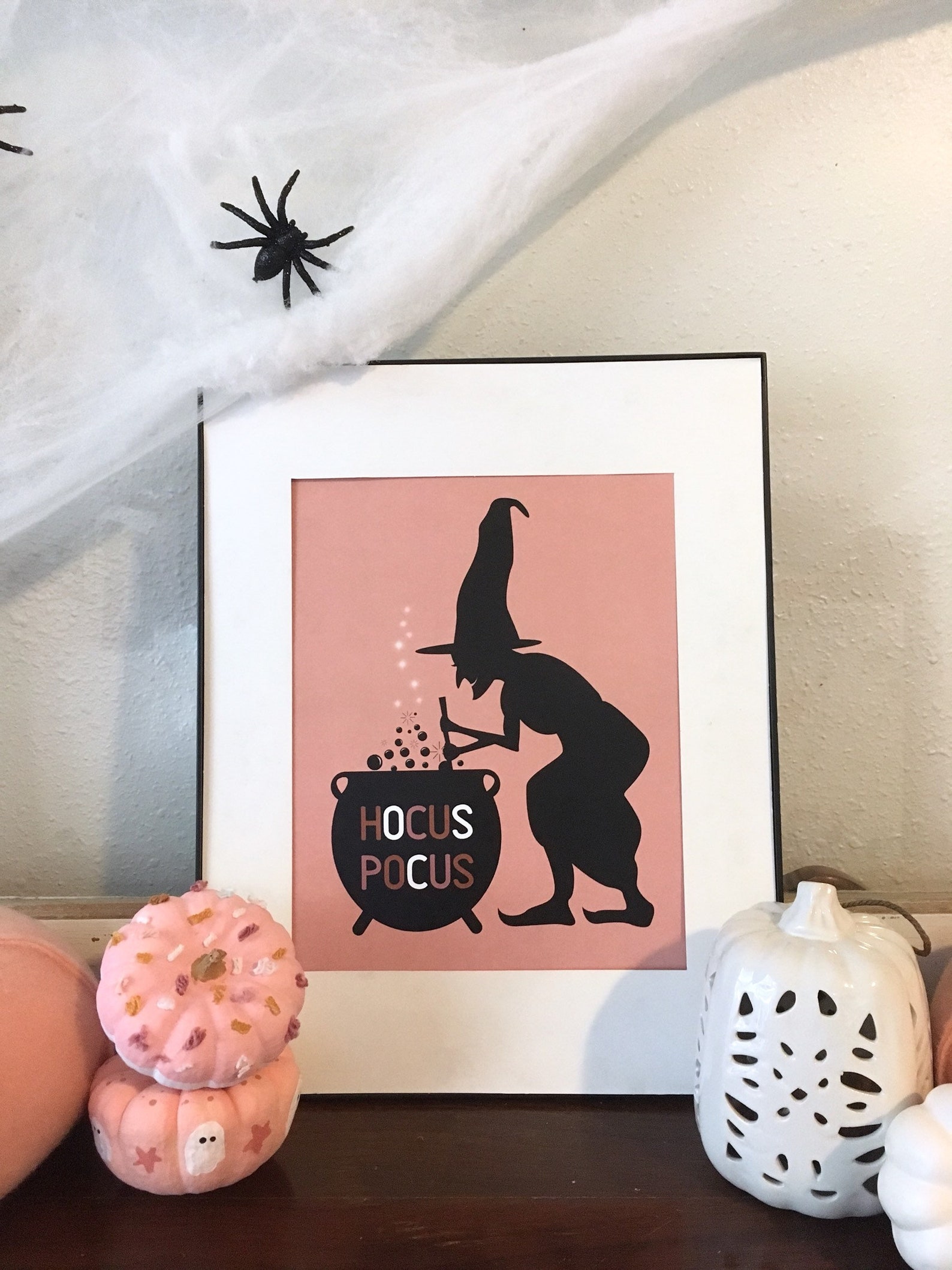 Hocus Pocus Sign Halloween Printable Pink Halloween Decor | Etsy