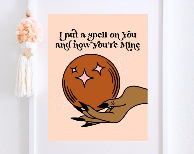 Put a Spell on You Halloween Printable, Pink Halloween Decor, Trick or ...