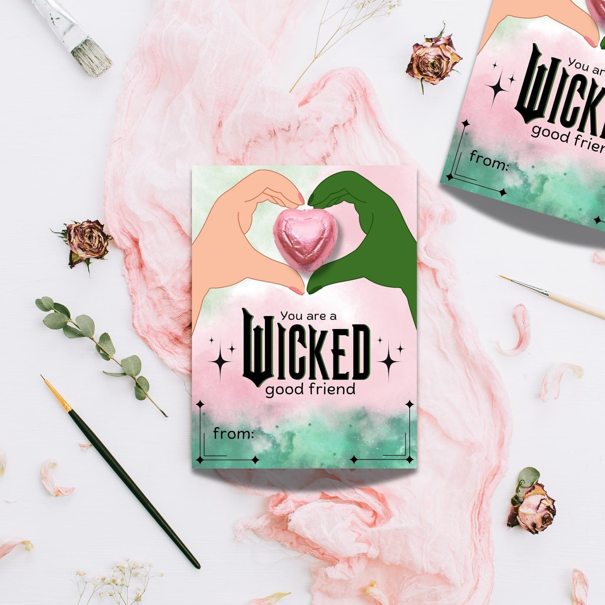 Wicked Valentine Card, Class Gift Printable, Birthday Party Favor ...