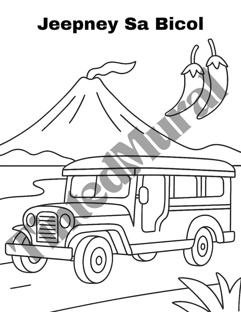 Filipino Jeepney Coloring Pages – 12 Printable Sheets for Kids - Etsy