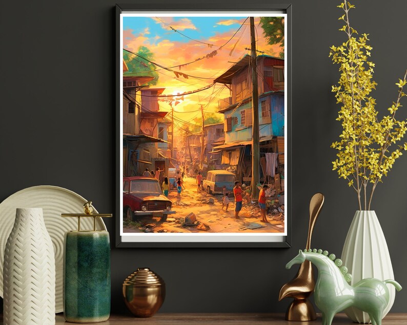 A Glimpse Into the Slums - Printable Art - Etsy