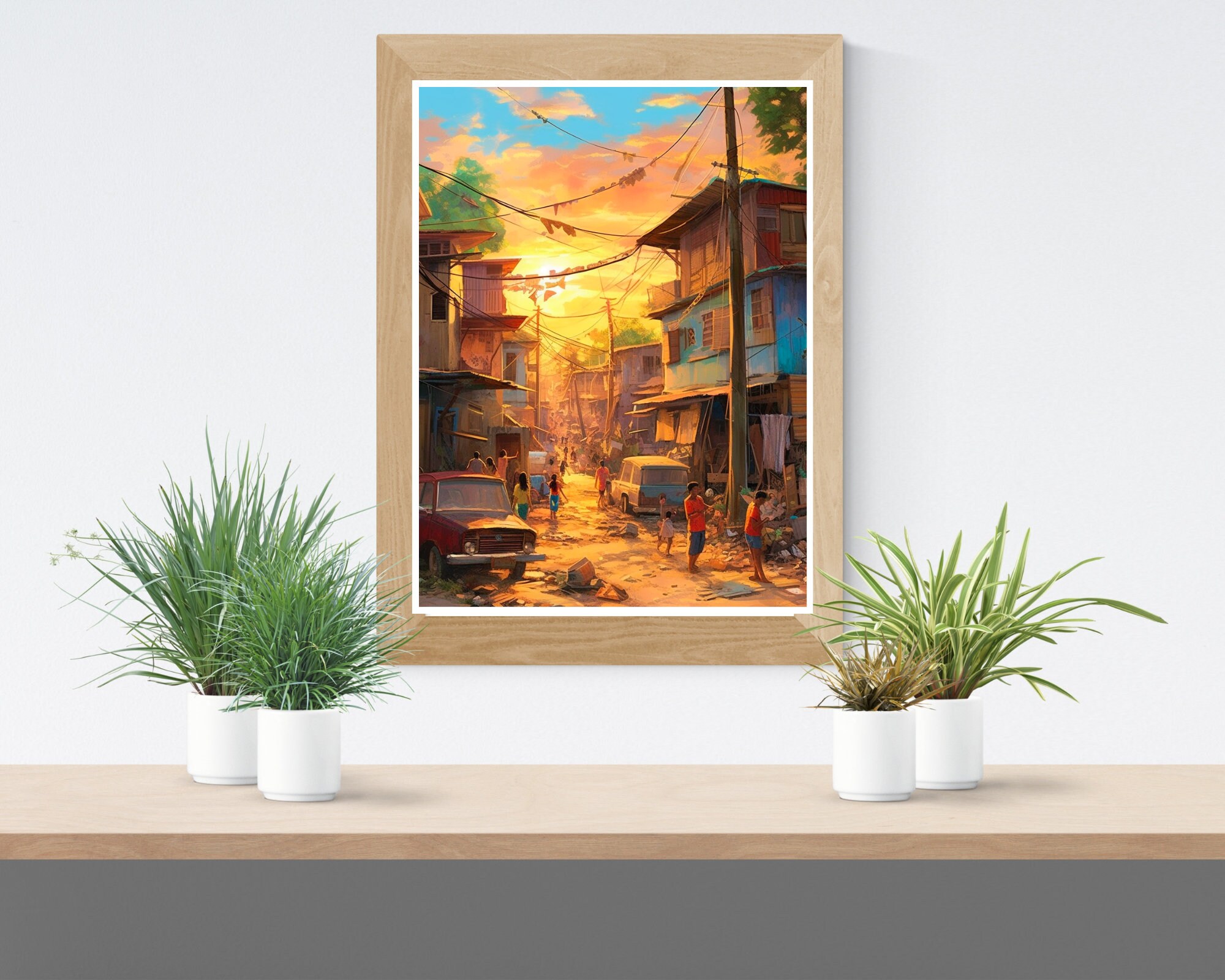 A Glimpse Into the Slums - Printable Art - Etsy