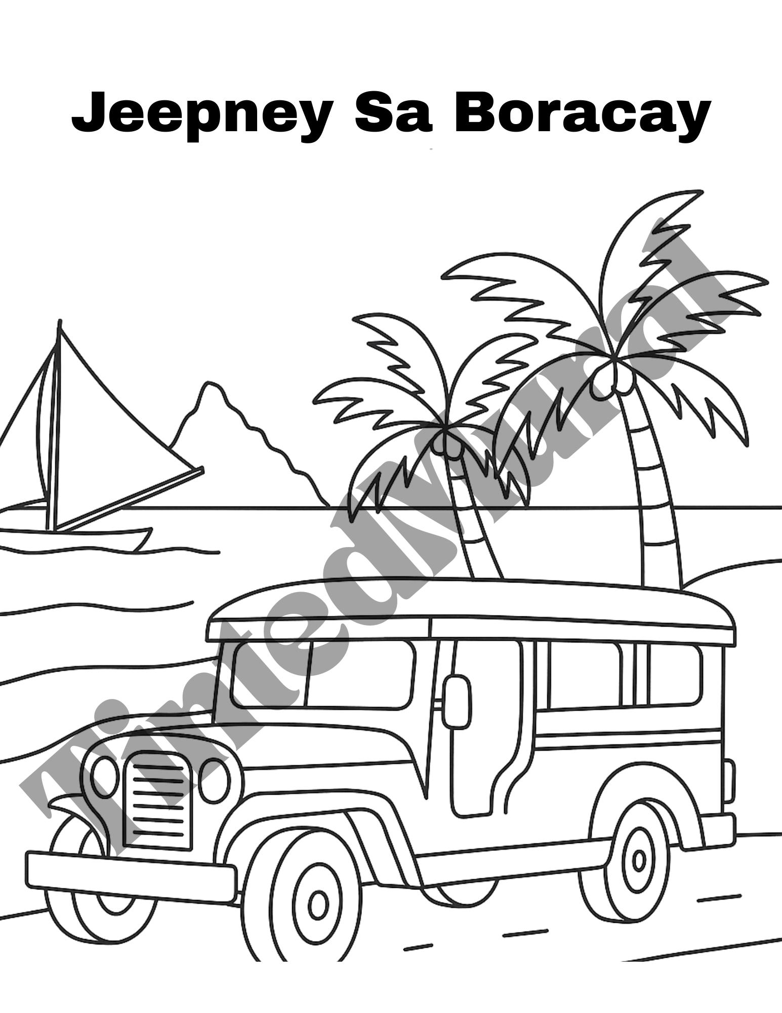 Filipino Jeepney Coloring Pages – 12 Printable Sheets for Kids - Etsy