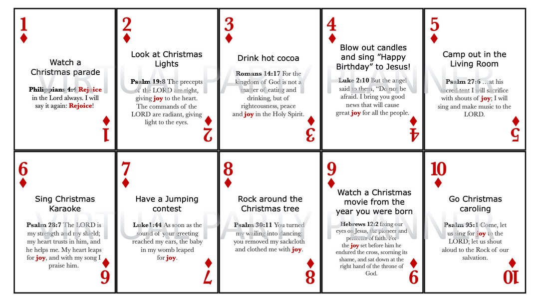 Advent Calendar Activity Cards for Christmas Kids Adults and Family - Etsy