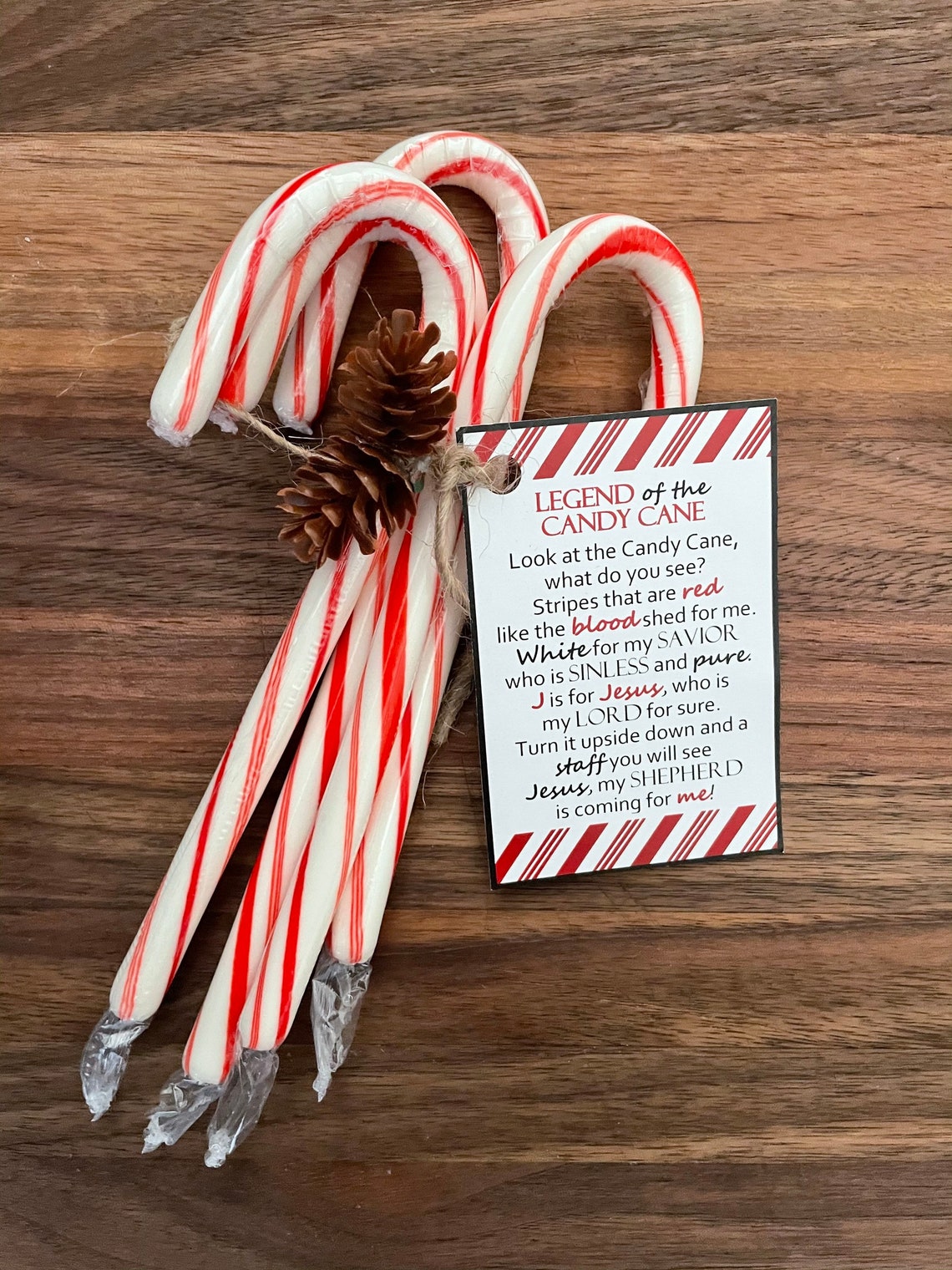 Candy Cane Poem Printable Tag