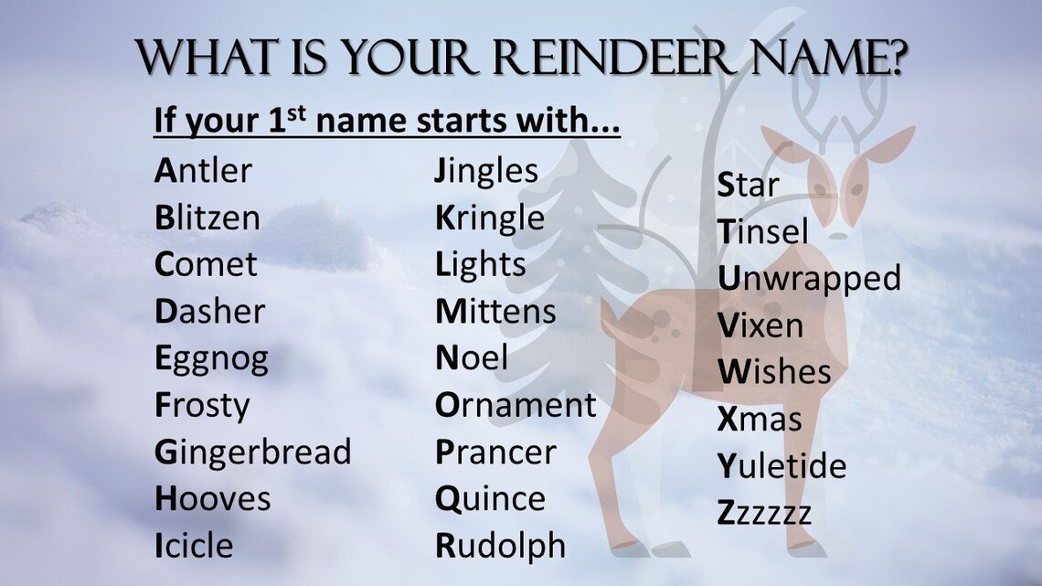 Reindeer Games Christmas Party Virtual Zoom / Google Meet or In-person ...