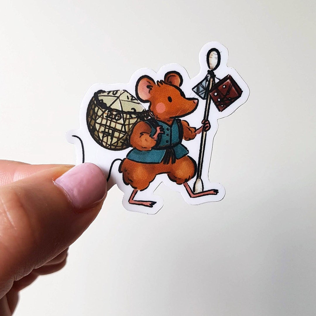 D20 Mouse Sticker Dnd Dice Adventurous Cute Mouse - Etsy