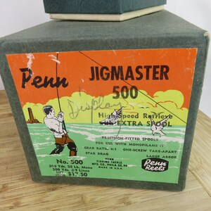 Vintage Penn Jigmaster 500 Extra Spool Original Boxes Accessories Rod ...