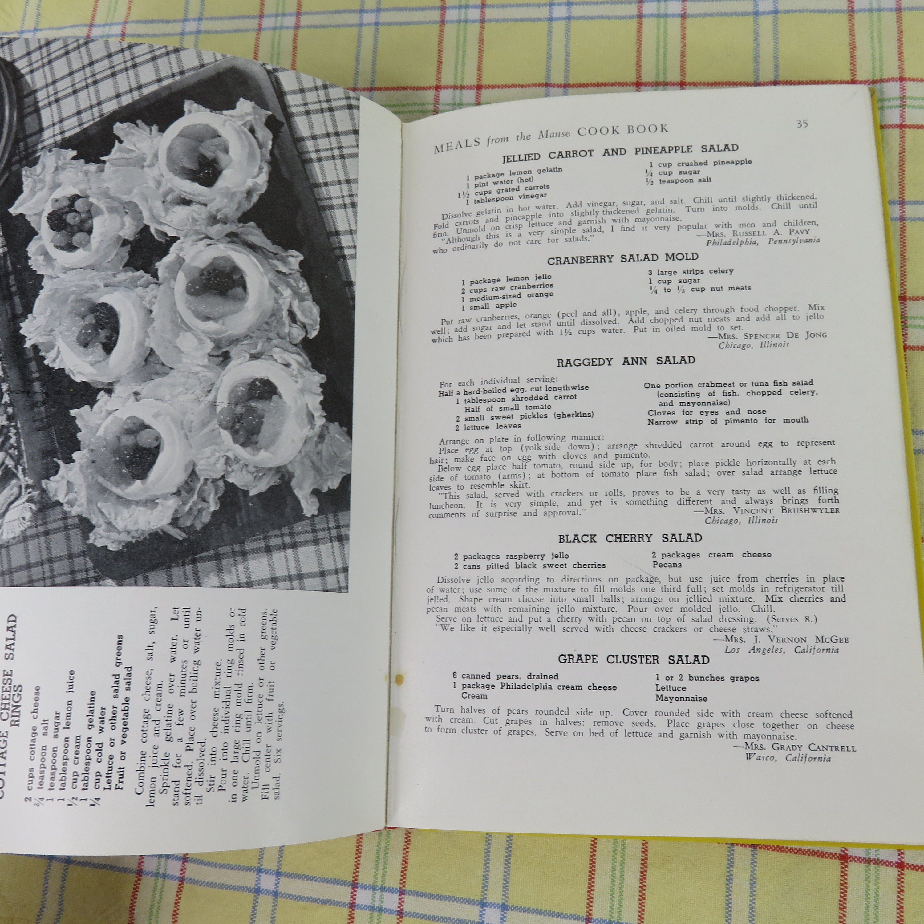 Meals From the Manse Cook Book 1951 Favorite Recipes From Wives of Great Preachers W Devotional ...