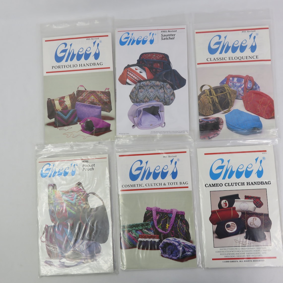 Lot of 6 Handbag Purse Sewing Patterns Ghee's Satchel - Etsy