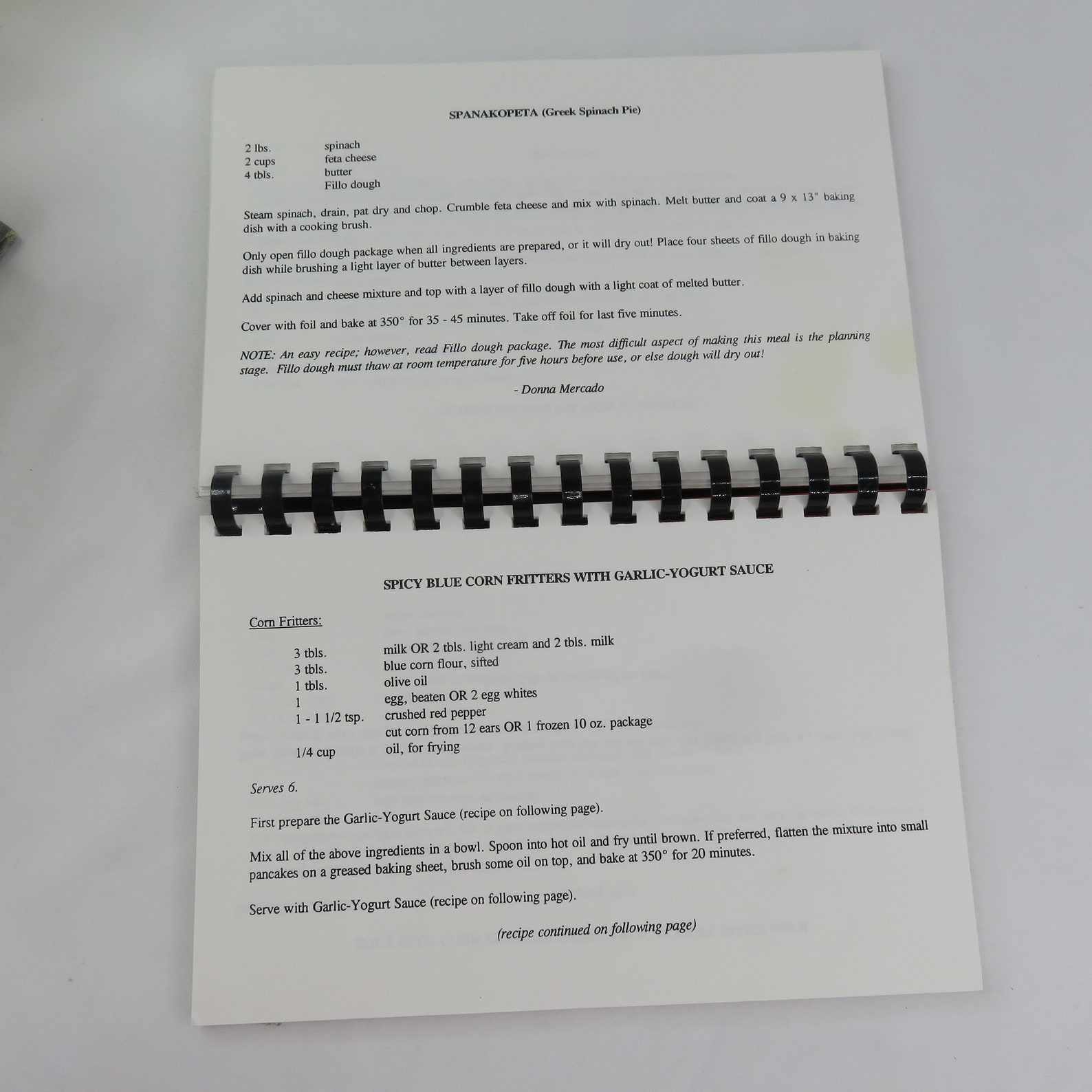 O.T. Cooks Recipe Book Cookbook Occupational Therapy New York ...