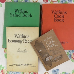 Watkins Cook Book 4 Lot Bundle 1936 1st Edition Spiral, 1945 Economy ...