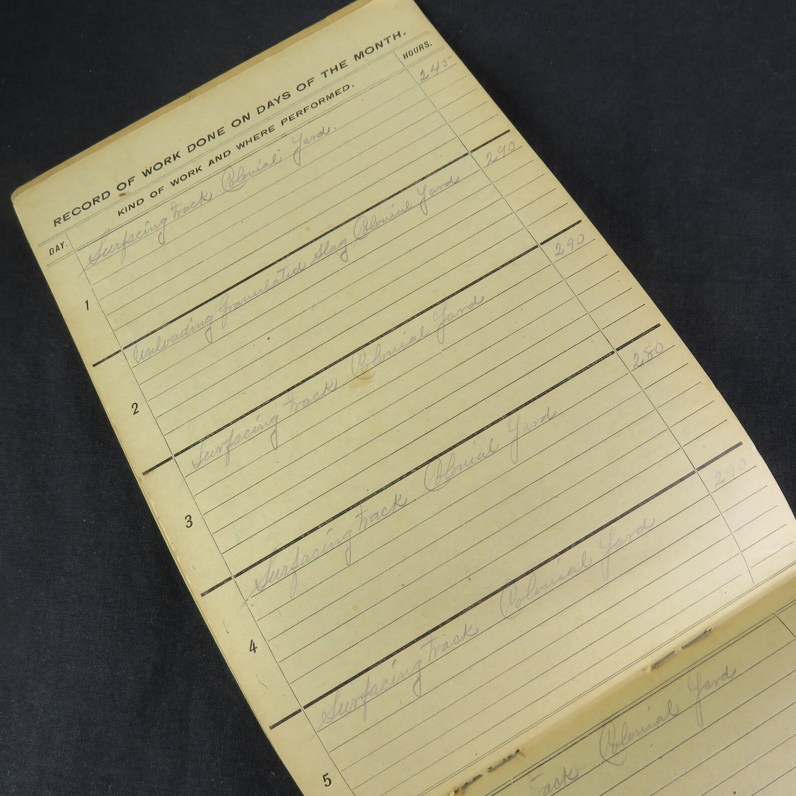 Railroad Employee Time Book 1902 Pittsburgh & Lake Erie - Etsy