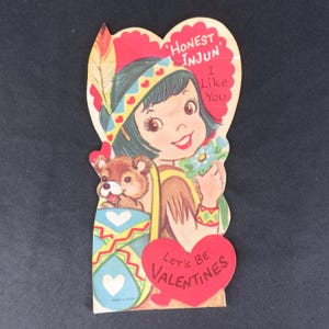 Lot of 3 Vintage Valentine Cards Native American Indian Inuit Theme ...
