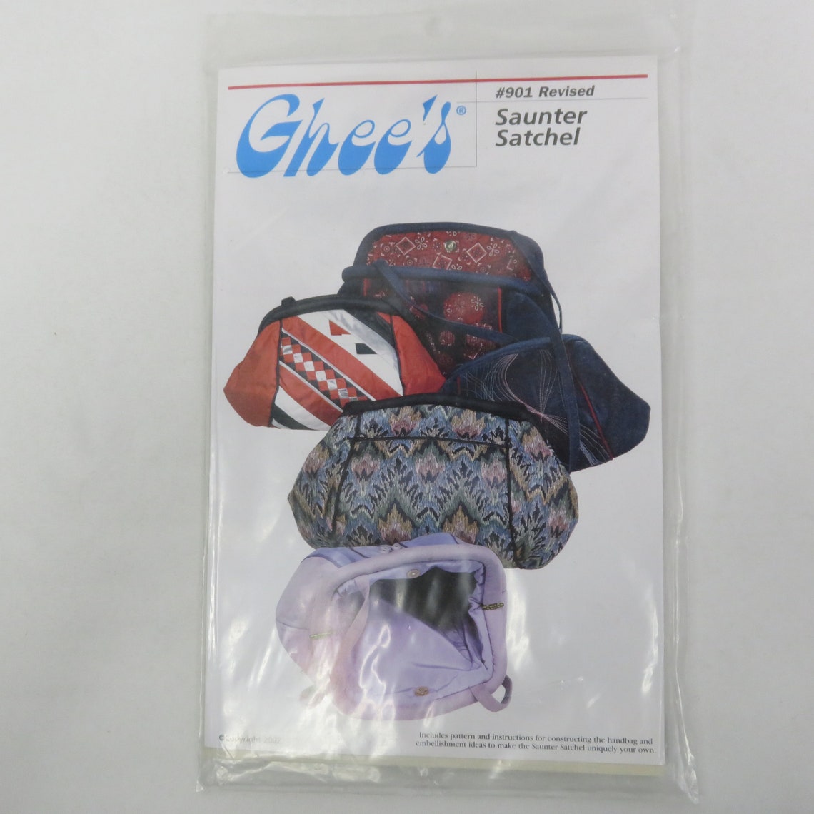 Lot of 6 Handbag Purse Sewing Patterns Ghee's Satchel - Etsy
