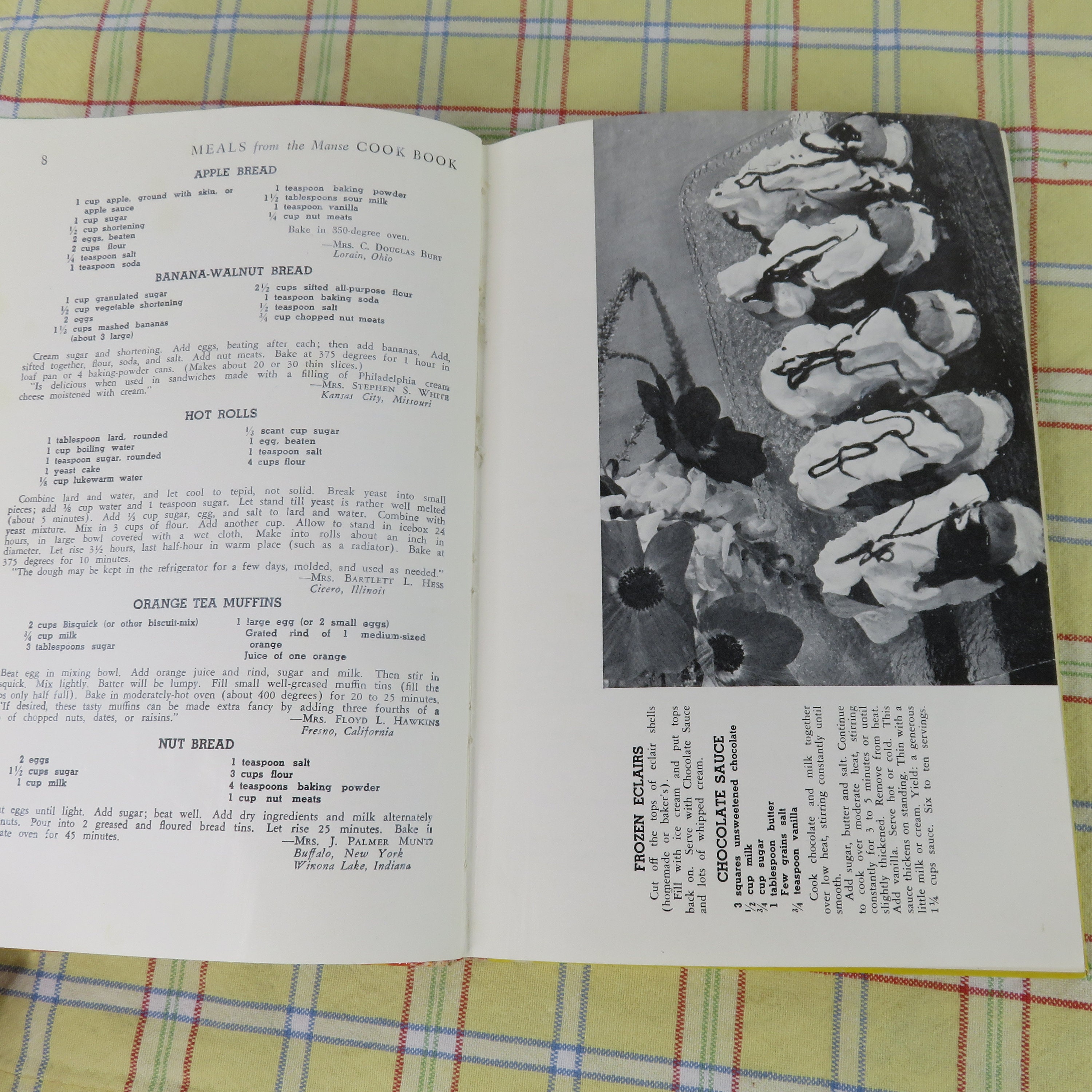 Meals From the Manse Cook Book 1951 Favorite Recipes From Wives of Great Preachers W Devotional ...
