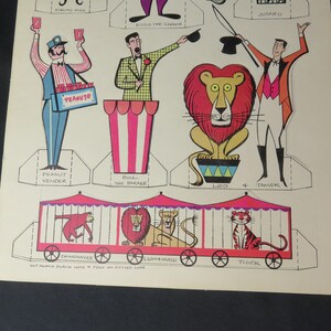 Lot of 3 Vintage Sheets Die Cut Figures Circus Nursery Rhymes Storybook ...