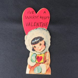 Lot of 3 Vintage Valentine Cards Native American Indian Inuit Theme ...