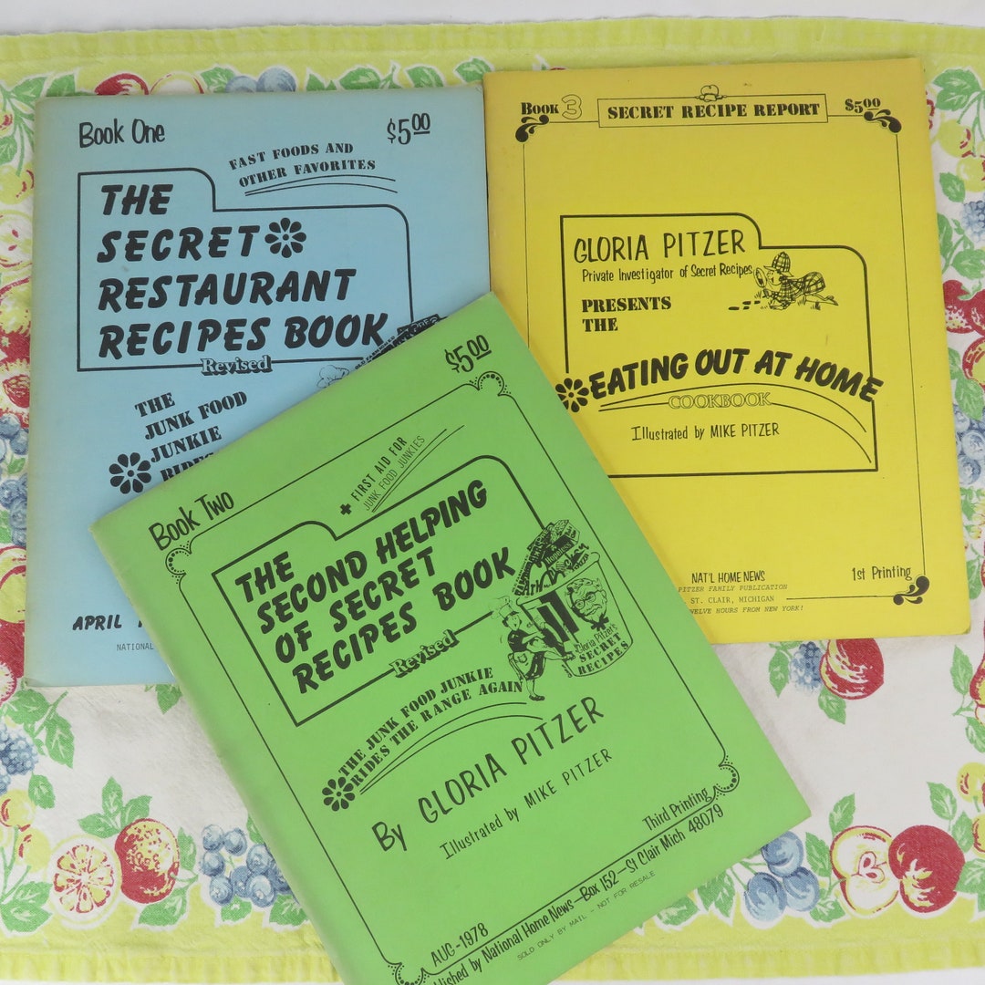 Lot of 3 Junk Food Junkie Cook Booklets Books 1-3 Restaurant Recipes ...