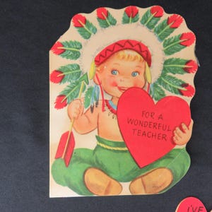 Lot of 3 Vintage Valentine Cards Native American Indian Inuit Theme ...