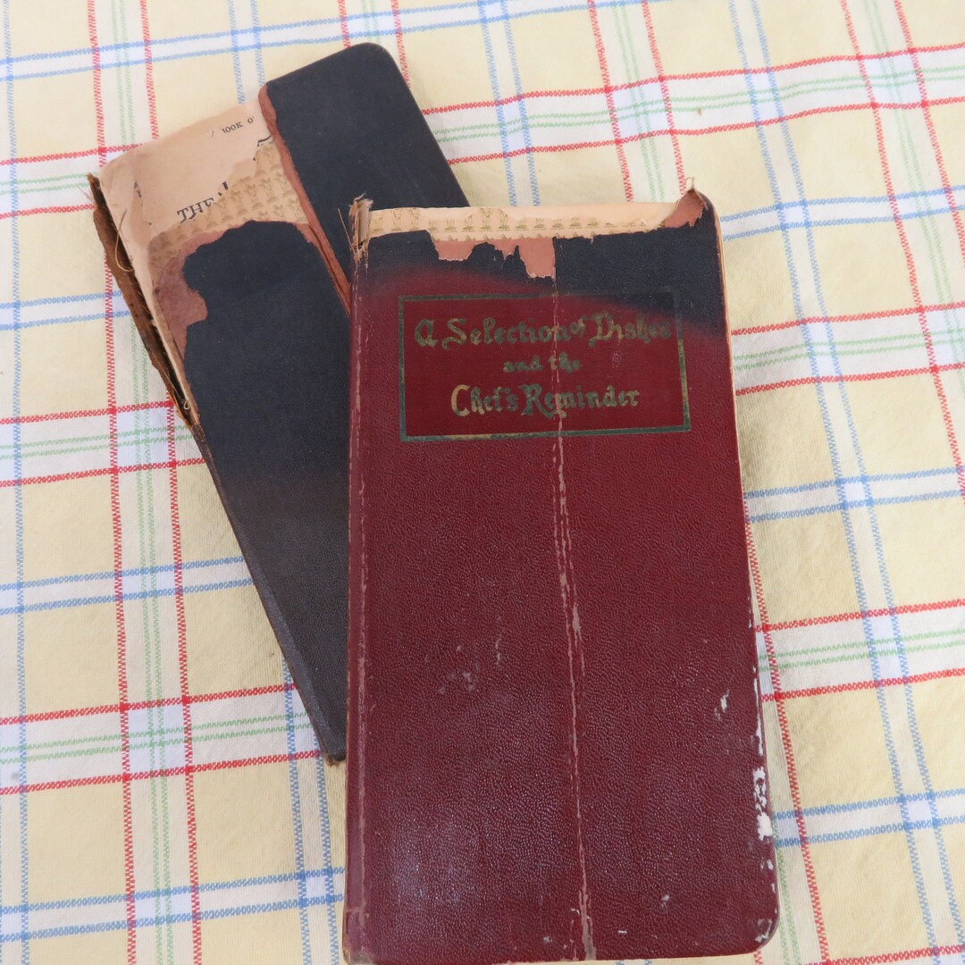Lot of 2 Antique Professional Chef Recipe Books 1904 A Selection of ...