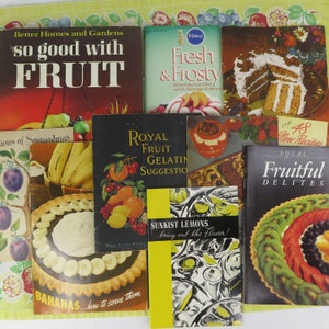 Lot of 9 Vintage Fruit Cook Books and Booklets Raisins Figs Lemons ...