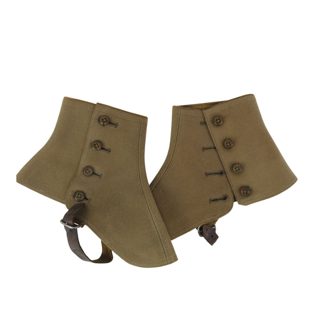 Antique Nunn-bush Spats WW1 Era Vintage Tan Wool Dress Boot Spats Made ...