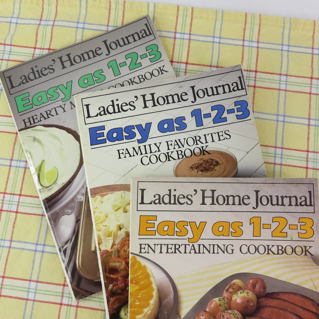 Lot of 3 1985 Ladies Home Journal Easy as 1-2-3 Cookbooks Hearty Meals ...