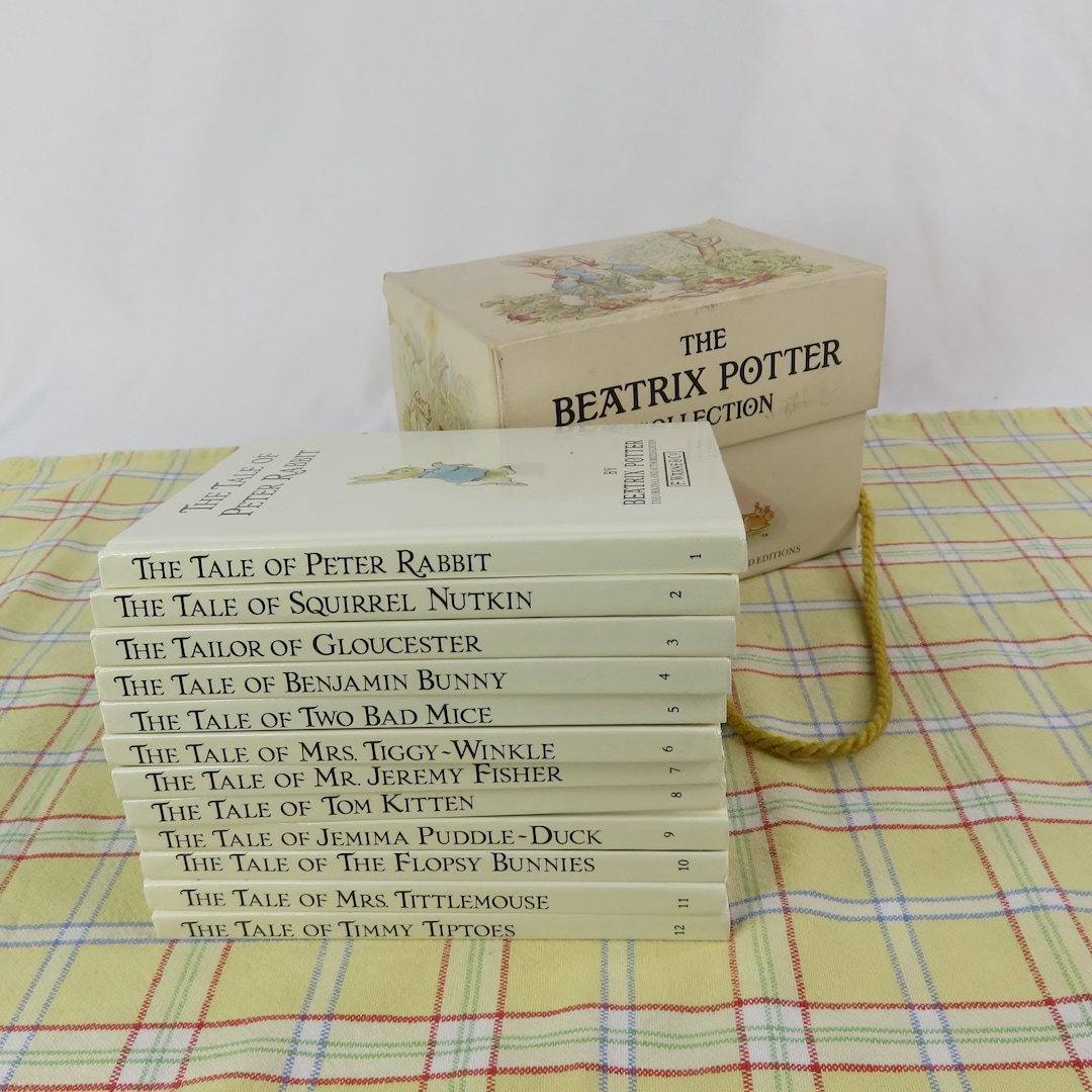 Beatrix Potter Collection 1985 Boxed Set Vol 1-12 Peter Rabbit Mini ...
