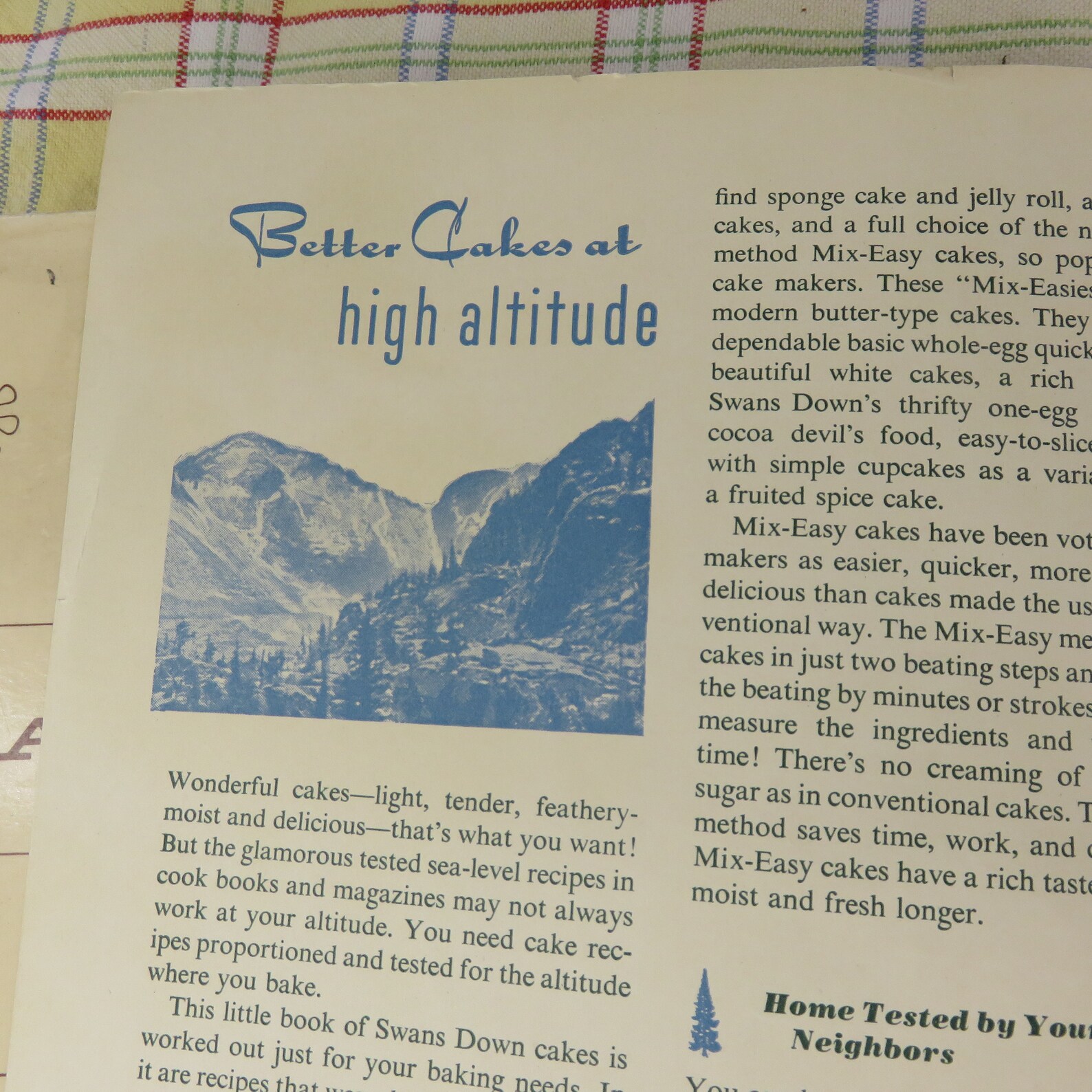 Lot of 2 High Altitude Baking Cook Booklets Cake Making at High ...