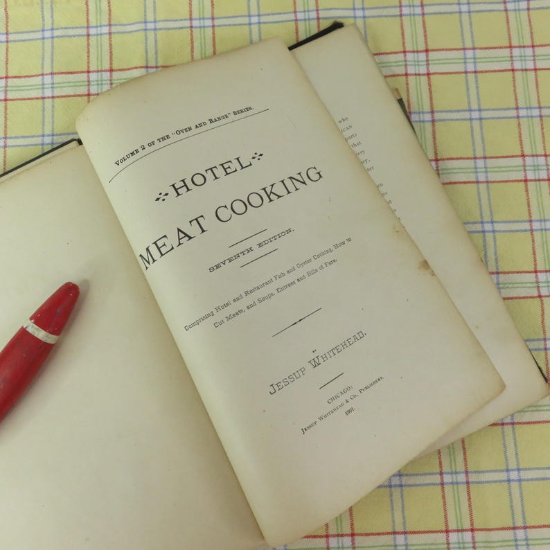 American Meat Cooking 1901 by Jessup Whitehead Antique Professional ...