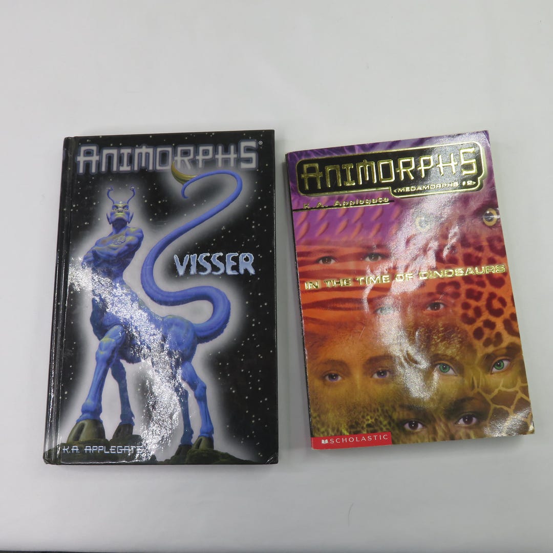 Animorphs Books Visser and in the Time of Dinosaurs Lot of 2 Scholastic ...