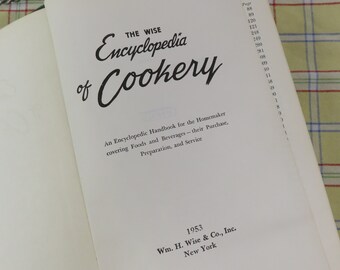 1949 the Wise Encyclopedia of Cookery - Etsy