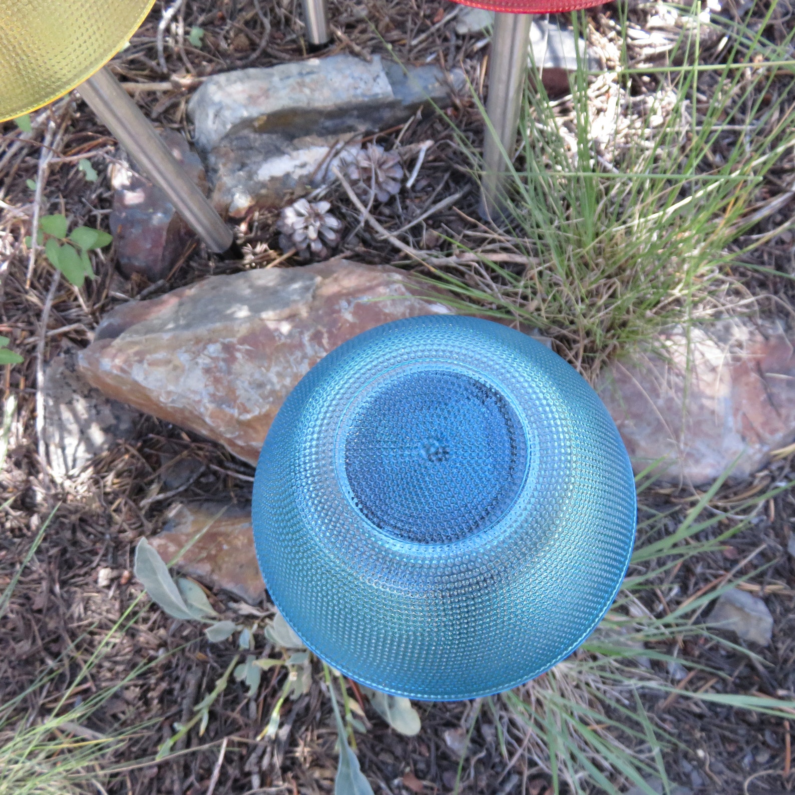 Set of 4 Glass Solar Lights 4 Assorted Color Up-cycled - Etsy