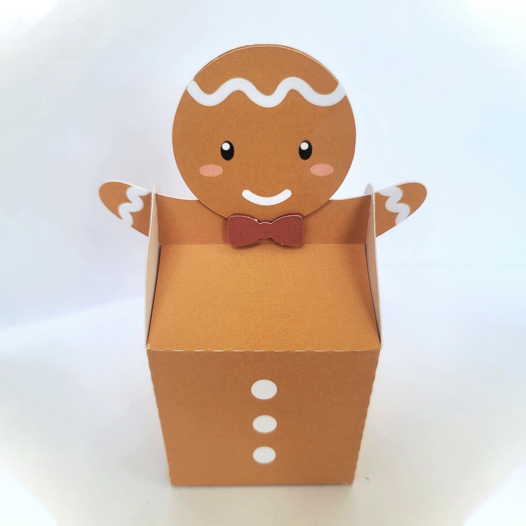 Gingerbread Man Favor Box Candy Gift Party Favor Treat Box Gingerbread ...