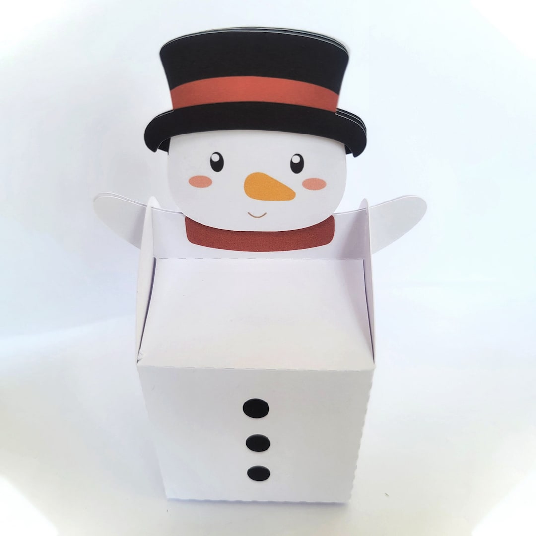 Snowman Favor Box Candy Gift Party Favor Treat Box Christmas Favor Box ...